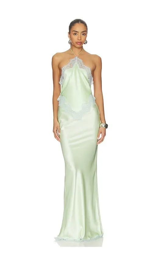 Retrofete Everly Dress With Lace Trim - Mint