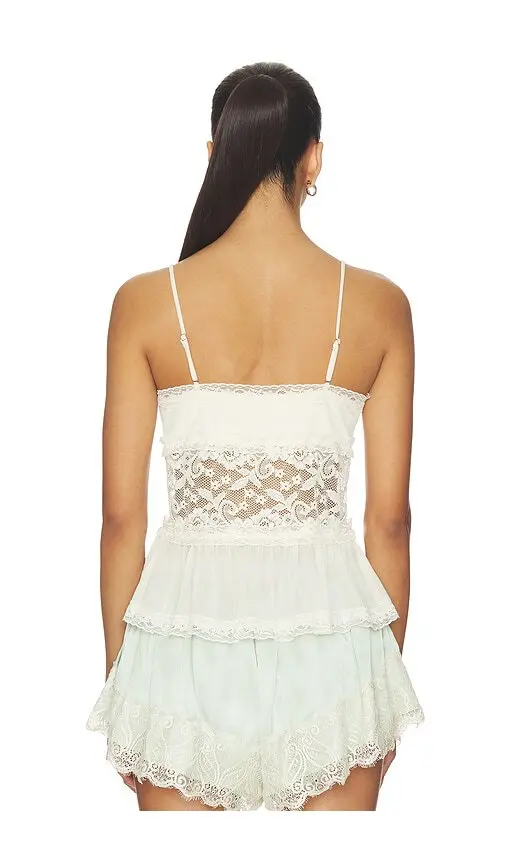 MORE TO COME Alessandra Cami Top With Lace Trim