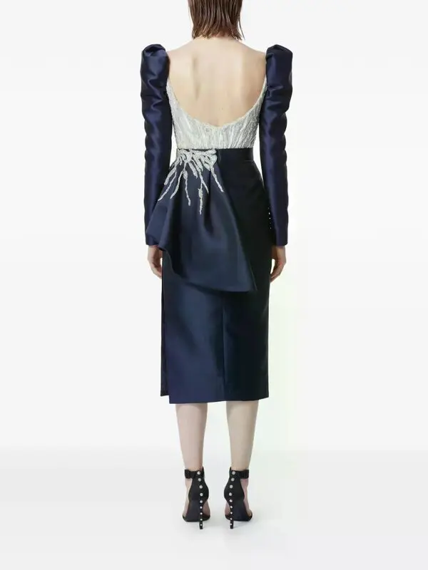 GATTINOLLI BY MARWAN Beaded Embellishment Midi Dress