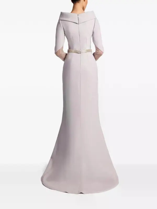 GATTINOLLI BY MARWAN Off-the-shoulder Mermaid Gown With Crystal Embellishments And Side Slit