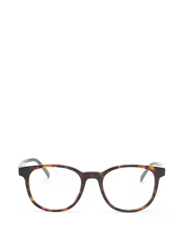 Prada Tortoiseshell-effect Round Frame Glasses - Brown