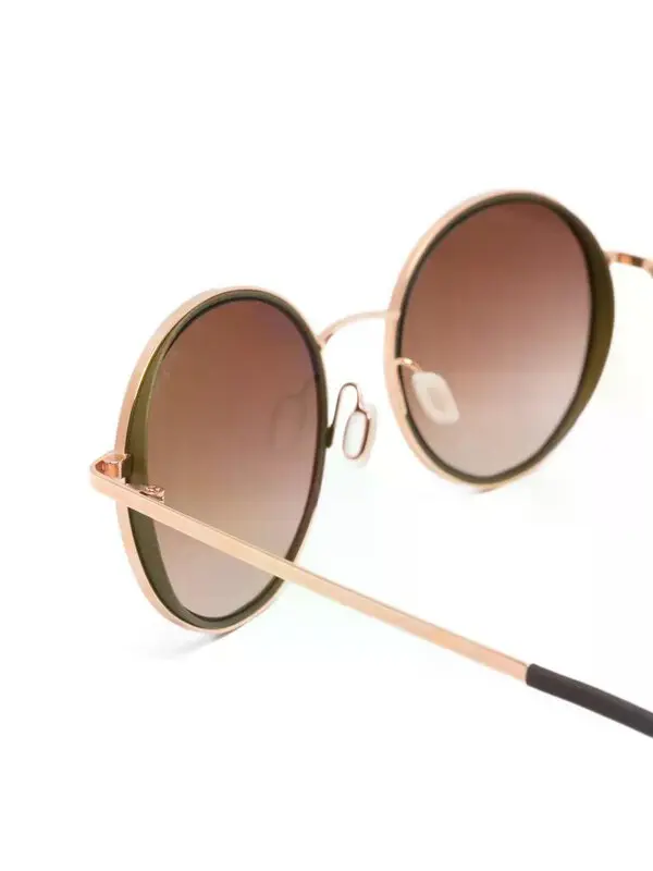 Orgreen Aries 3d Round-frame Sunglasses - Gold