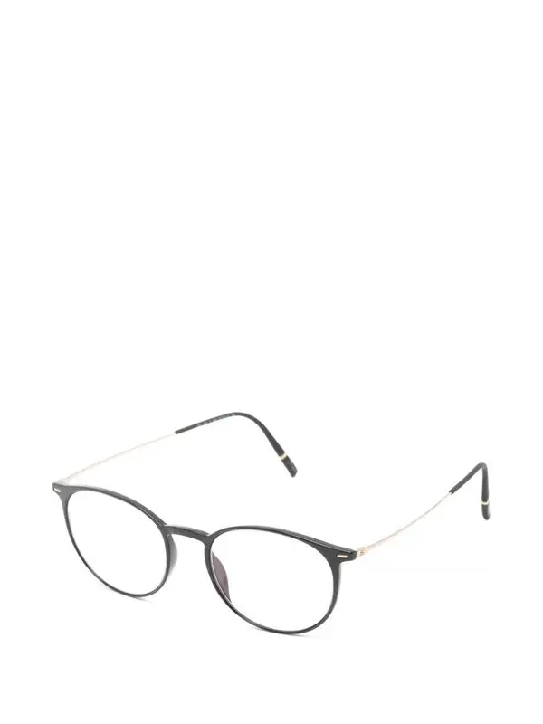 SILHOUETTE Round Frame Eyeglasses - Black
