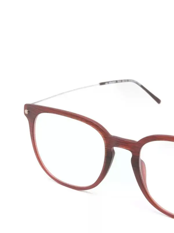 STEPPER EYEWEAR Wood-effect Square Frame Eyeglasses