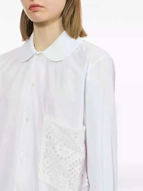 Comme Des Garçons Lace Pocket Round Neck Shirt