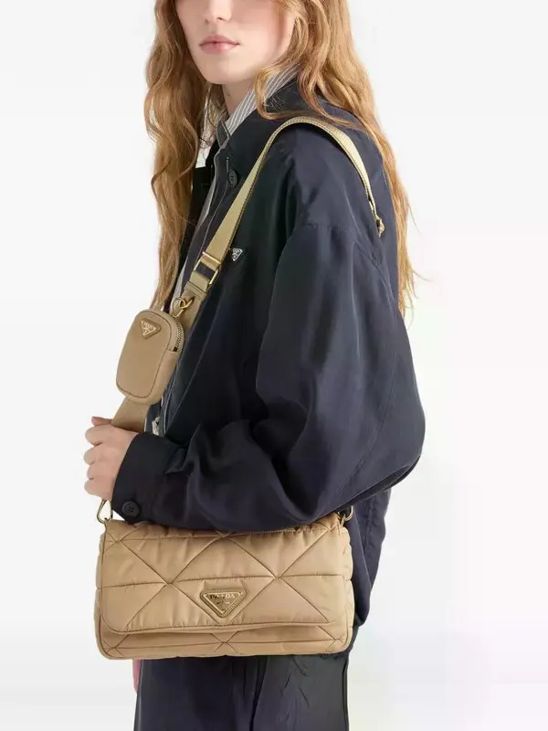 Prada Re-nylon Padded Shoulder Bag - Neutrals
