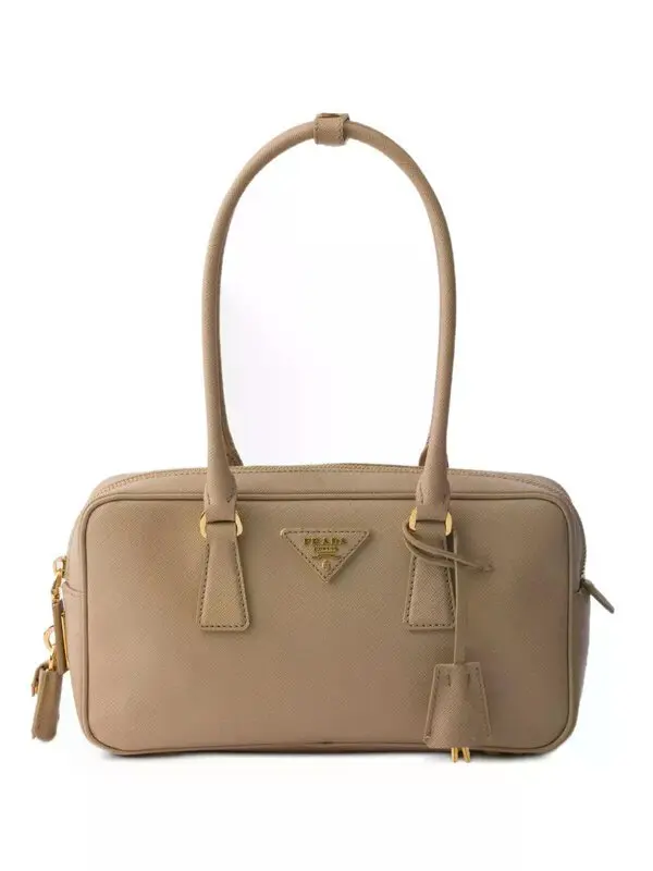 Prada Small Saffiano Leather Top-handle Bag - Neutrals