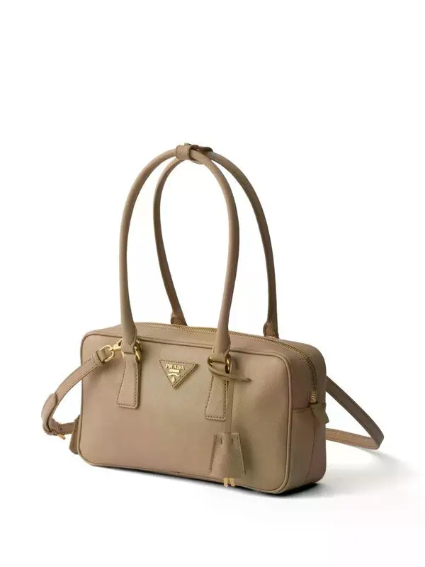 Prada Small Saffiano Leather Top-handle Bag - Neutrals