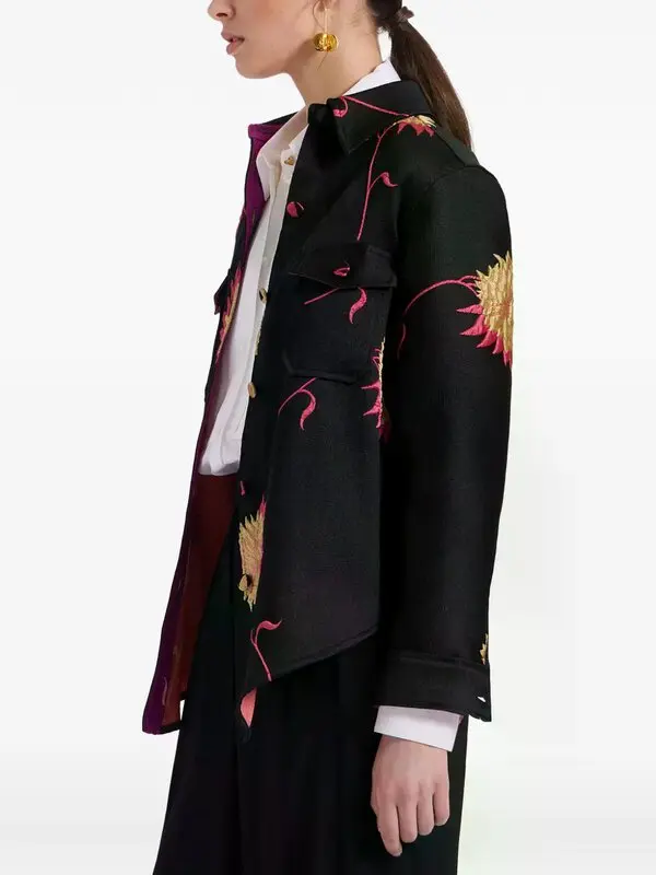 La DoubleJ Derby Jacquard Jacket With Floral Print