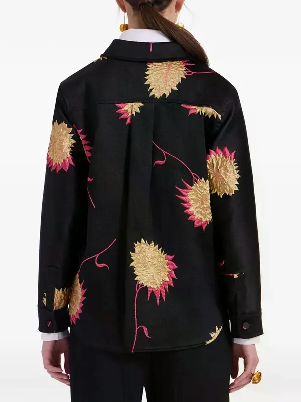 La DoubleJ Derby Jacquard Jacket With Floral Print