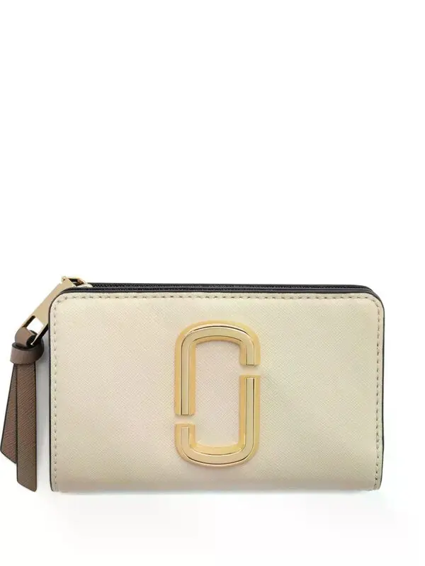 Marc Jacobs The Snapshot J-marc Logo-plaque Wallet - Neutrals