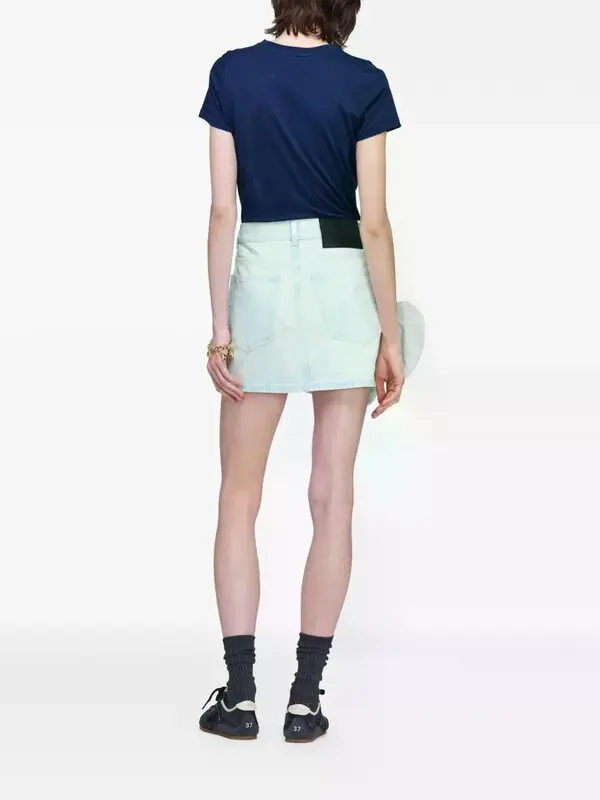 Marc Jacobs Daisy Appliqué Denim Mini Skirt