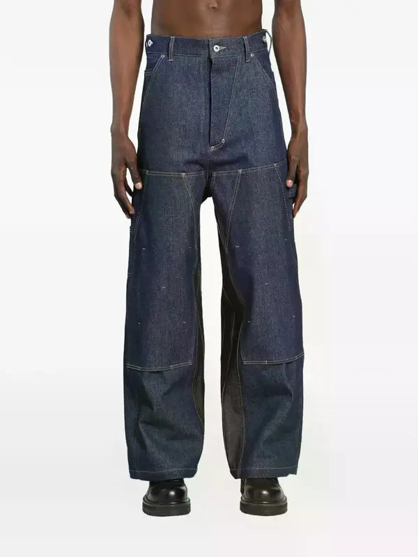 BRYAN JIMENEZ Panelled Jeans - Blue