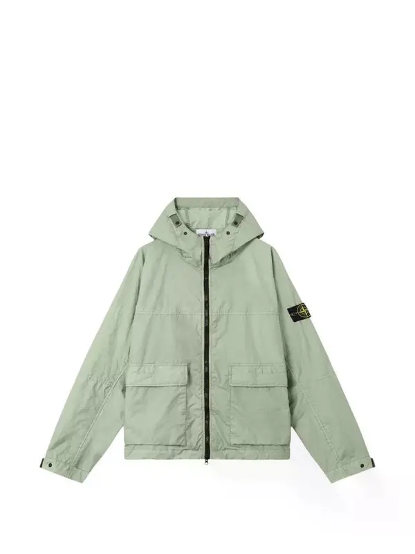 Stone Island Logo-patch Hooded Parka - Green