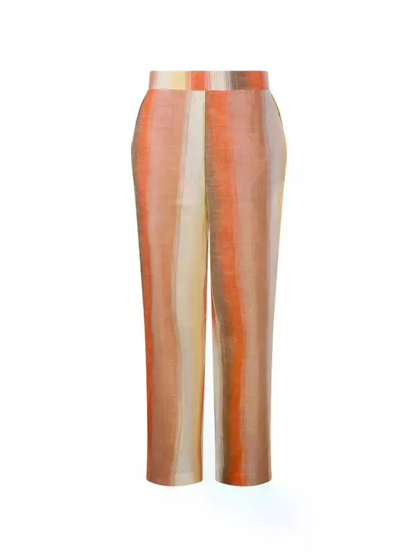 MAPOÉSIE Sun Joe Striped Straight-leg Trousers - Orange
