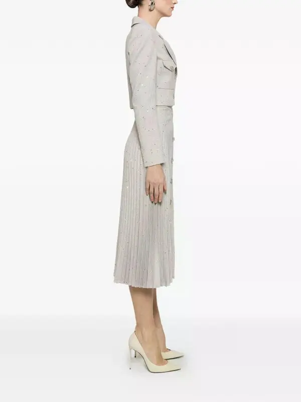 NISSA Sequin Embellished Cropped Blazer