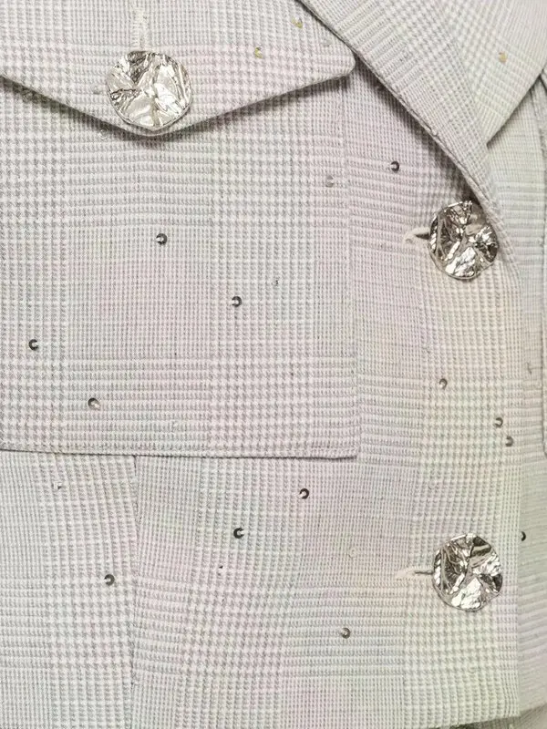 NISSA Sequin Embellished Cropped Blazer