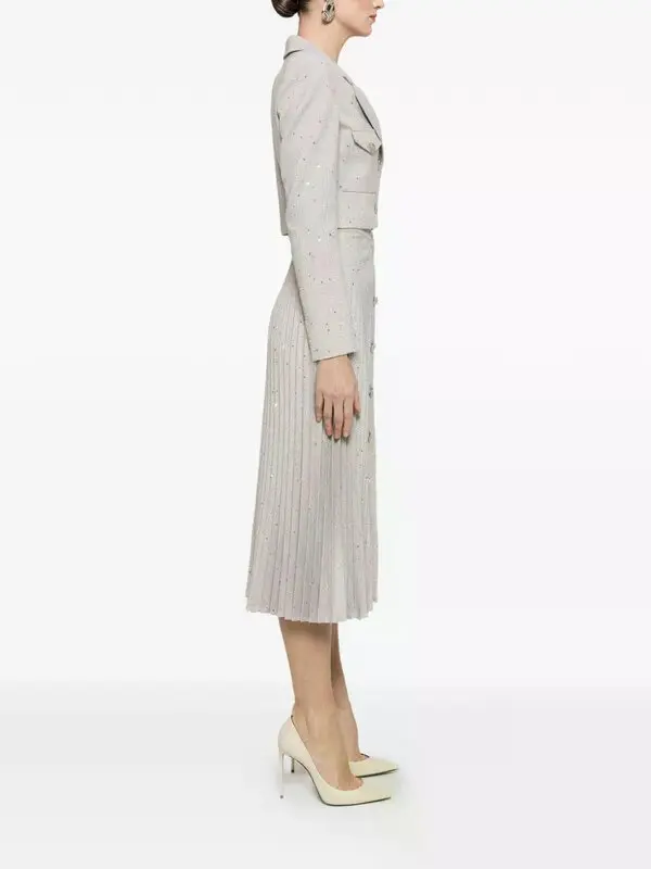NISSA Embellished Pleated Skirt