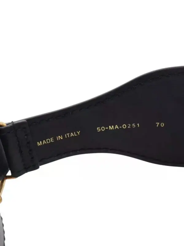 Dior 2021 Embroidered Canvas And Leather Wide Belt