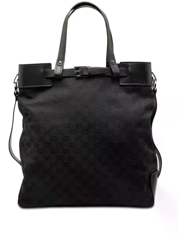Gucci Gg Canvas Tote Bag - Black
