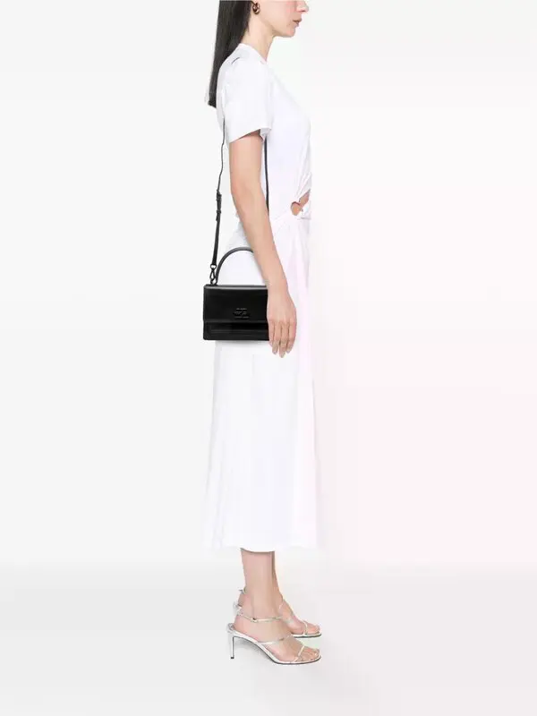 Balenciaga Leather Sharp Top Handle Bag Xs Satchel - Black