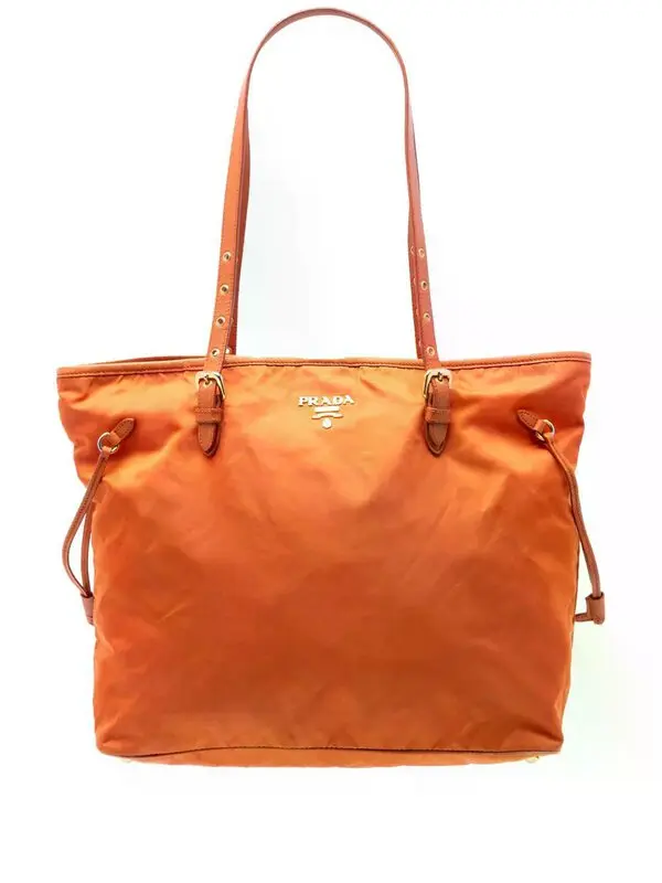 Prada Saffiano Trimmed Tessuto Tote Bag
