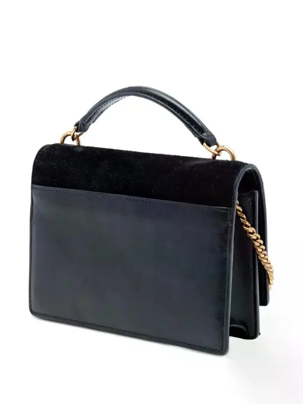 Saint Laurent Monogram Sunset Top Handle Bag Satchel - Black