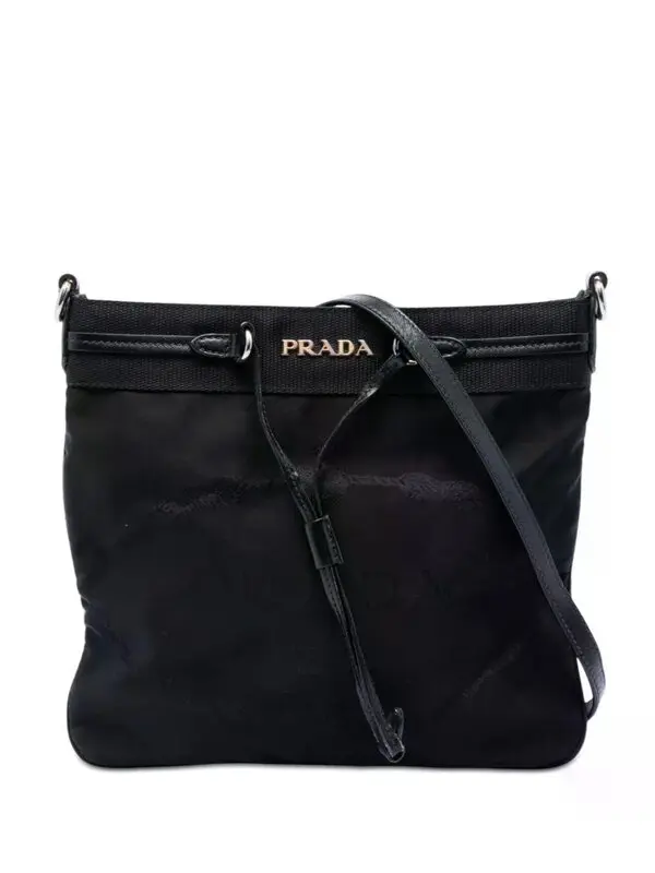 Prada Tessuto Canapa Logo Crossbody Bag - Black