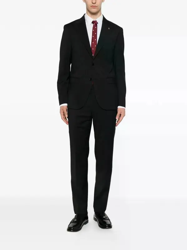 MANUEL RITZ Single-breasted Peak-lapels Suit - Black