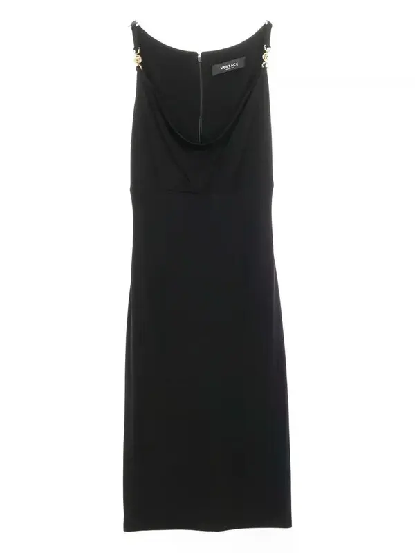 Versace Embellished Sleeveless Dress - Black