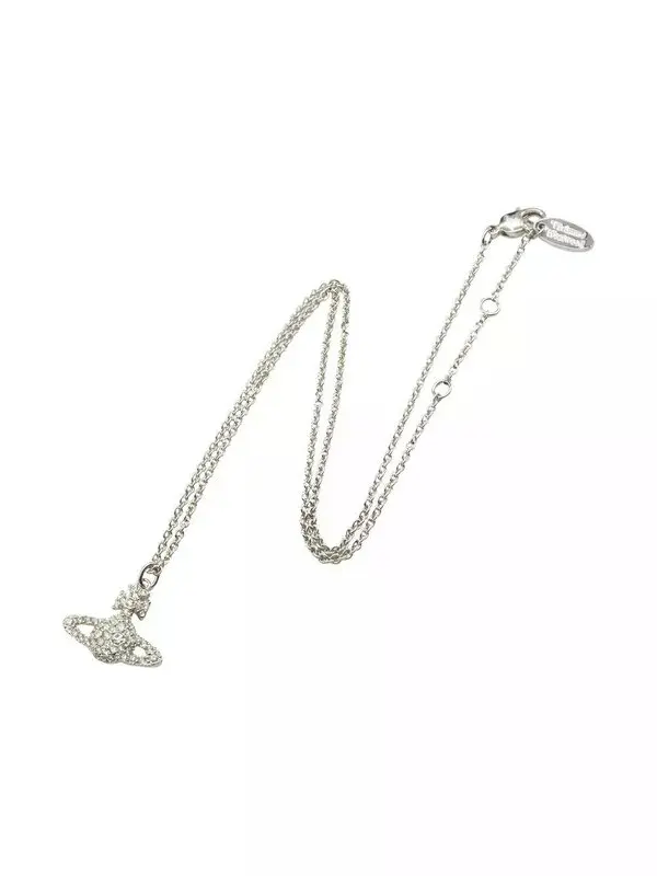 VIVIENNE WESTWOOD Tone Crystal-embellished Orb Pendant Necklace - Silver