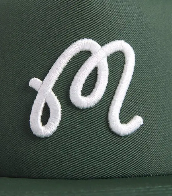 MALBON Embroidered M Snapback Cap - Green