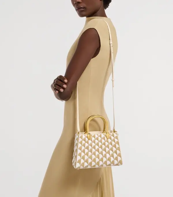 BVLGARI Raffia Serpentine Duo Top-handle Bag