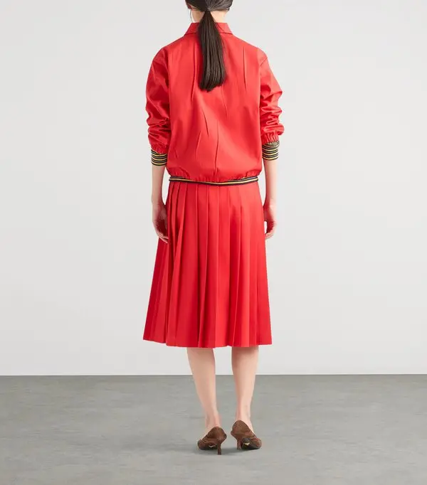 Prada Gabardine Zip-up Blouson Jacket