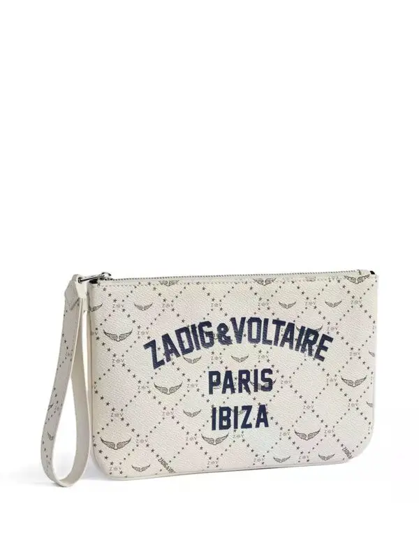 Zadig&Voltaire Logo-print Zip Clutch Bag