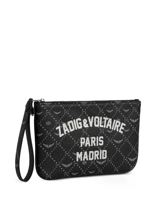 Zadig&Voltaire Logo Print Clutch Bag
