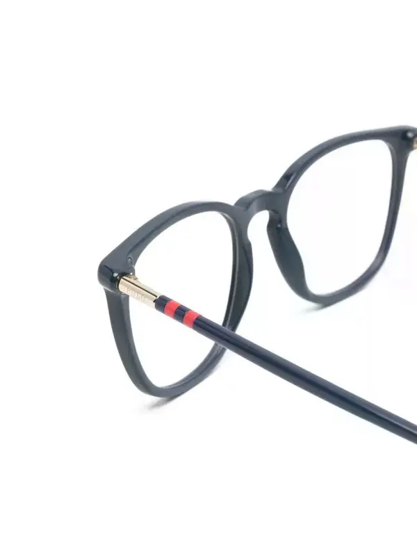 Polo Ralph Lauren Square-frame Glasses With Striped Trim