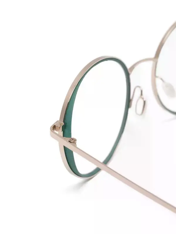 Orgreen Aries 3d Ring Round-frame Glasses - Green