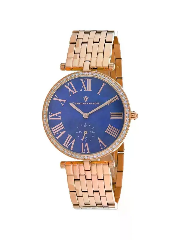 CHRISTIAN VAN SANT Dial Crystal-embellished Watch - Blue