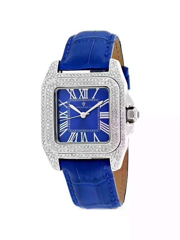 CHRISTIAN VAN SANT Radieuse Crystal-embellished Watch - Blue