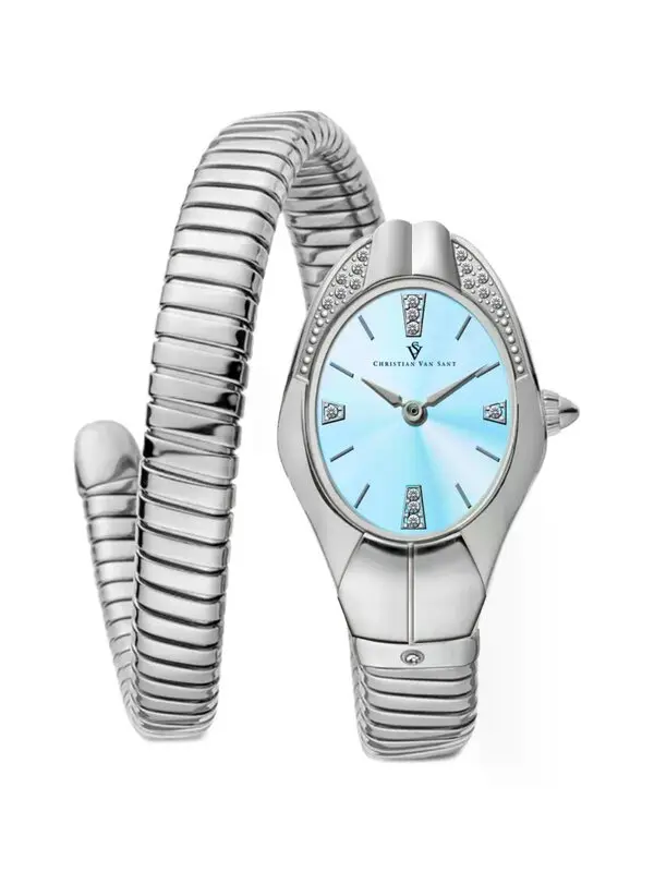 CHRISTIAN VAN SANT Naga Watch With Crystal-encrusted Dial - Blue