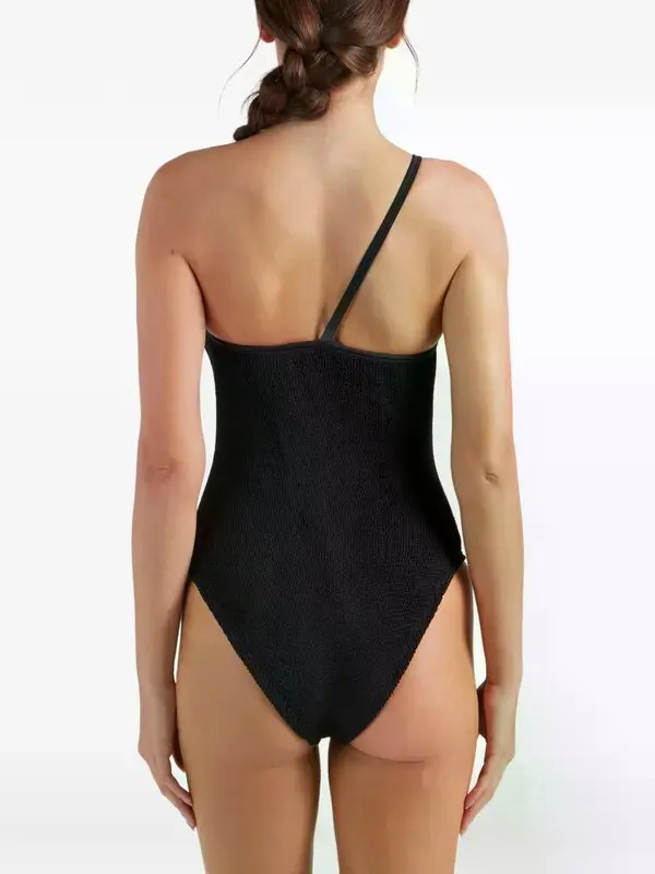 Hunza G Clara One-shoulder Swimsuit - Black