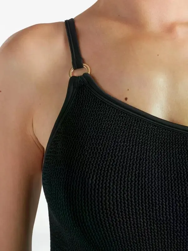 Hunza G Clara One-shoulder Swimsuit - Black