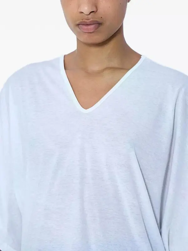 LIMI FEU V-neck T-shirt With Straight Hem