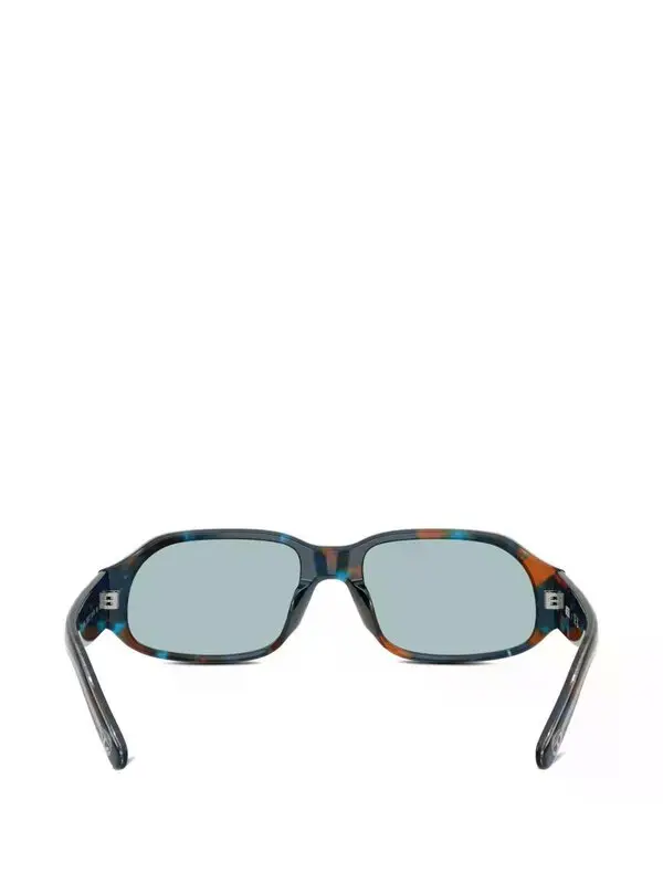 DIESEL® Tortoiseshell-effect Rectangle-frame Sunglasses - Blue