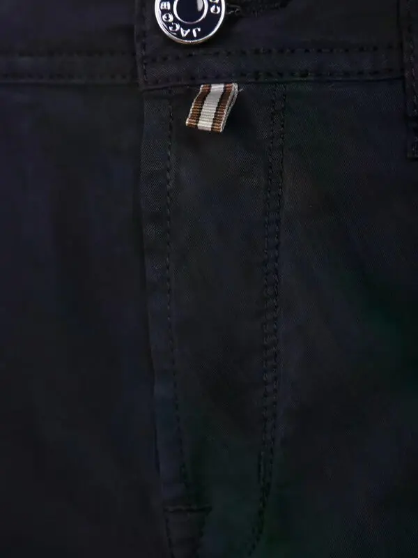 Jacob Cohen Logo-patch Cotton Trousers - Blue