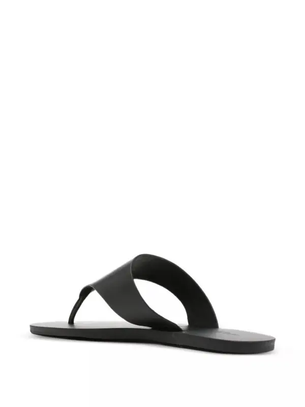Manebí Leather Thong-strap Sandals - Black