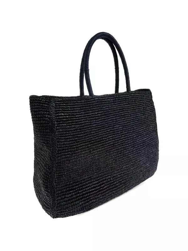 LIÉ STUDIO Large Charlotte Raffia Tote Bag - Blue