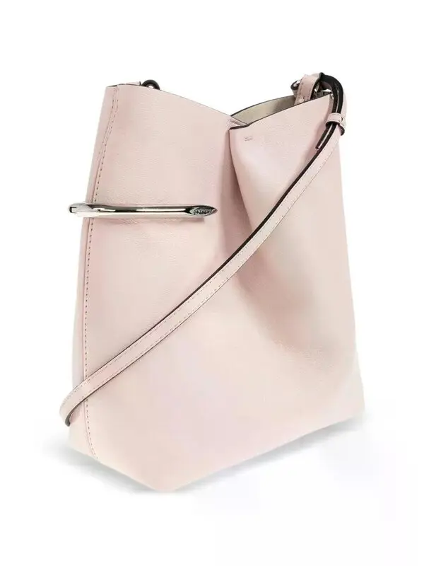 Givenchy Pinch Me Metal-bar Leather Bucket Bag - Pink