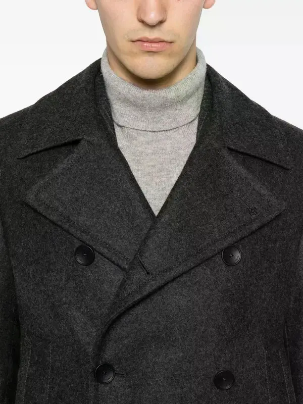 Tagliatore Double-breasted Felted Texture Coat